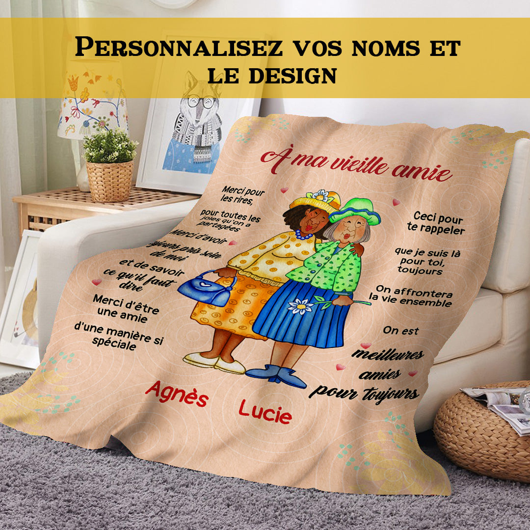 À ma vieille amie – Couverture Premium Personnalisée™ – Faromy