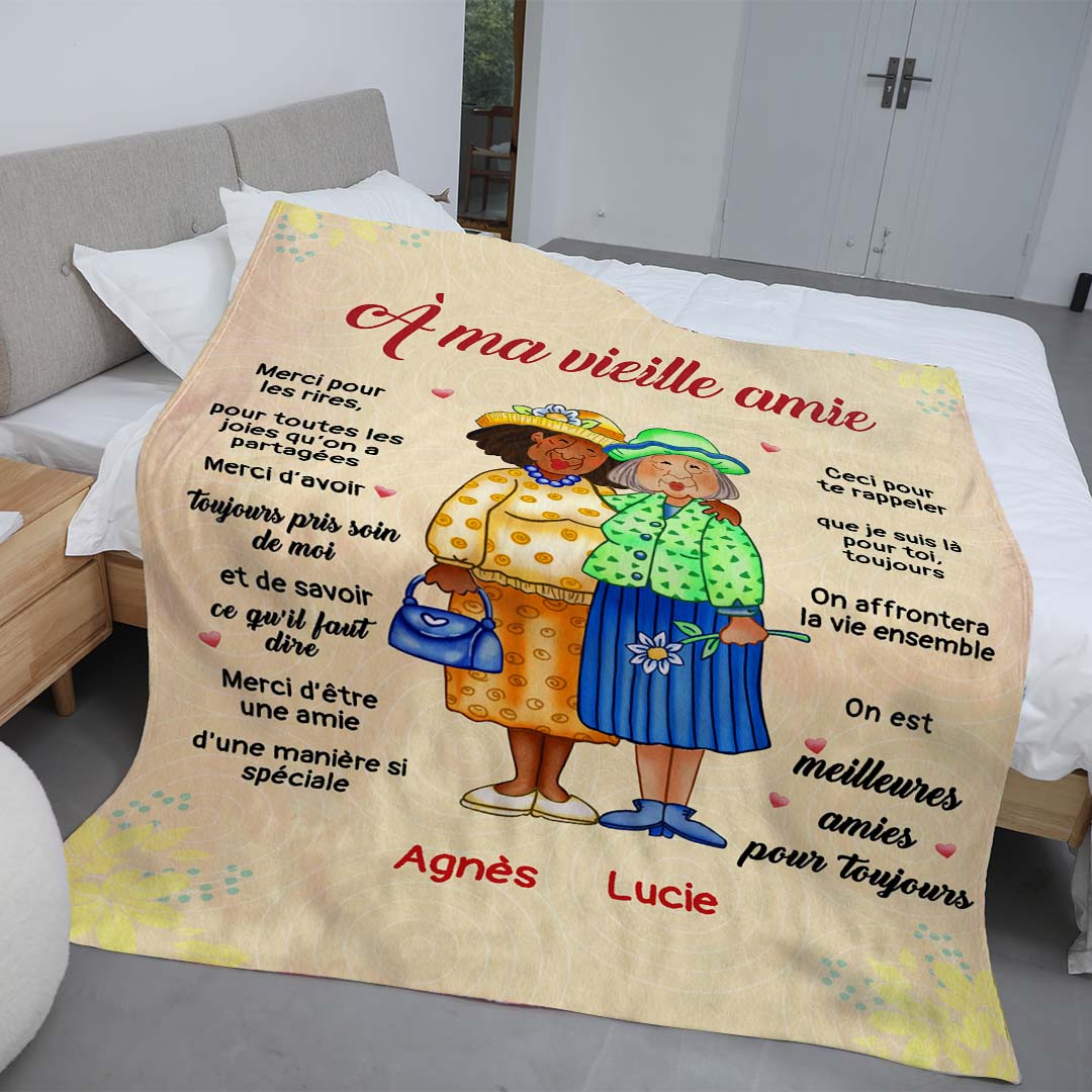 À ma vieille amie – Couverture Premium Personnalisée™ – Faromy